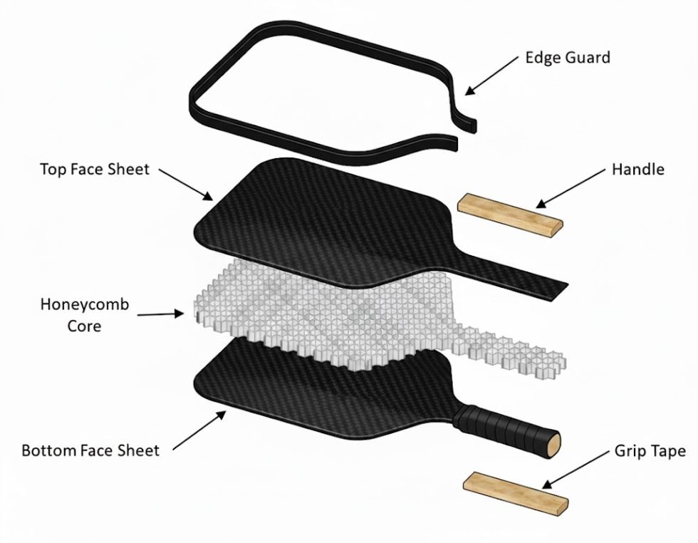 The Anatomy of a Pickleball Paddle: What Every Part Does - lixisports