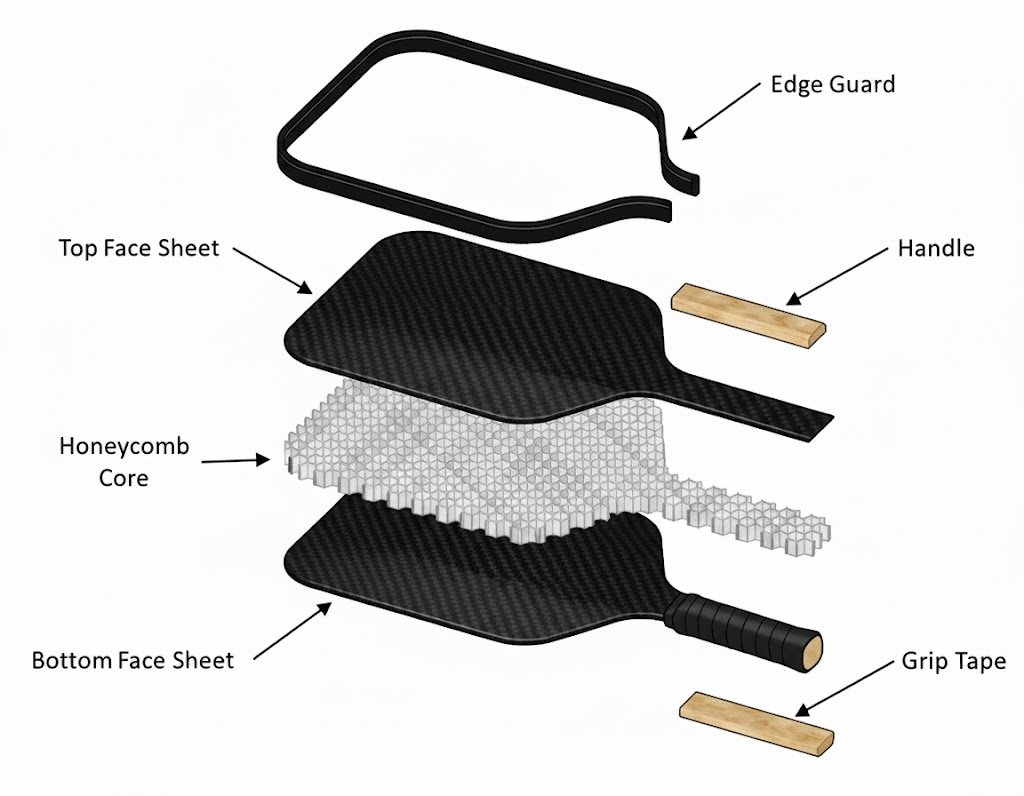 The Anatomy of a Pickleball Paddle: What Every Part Does - lixisports